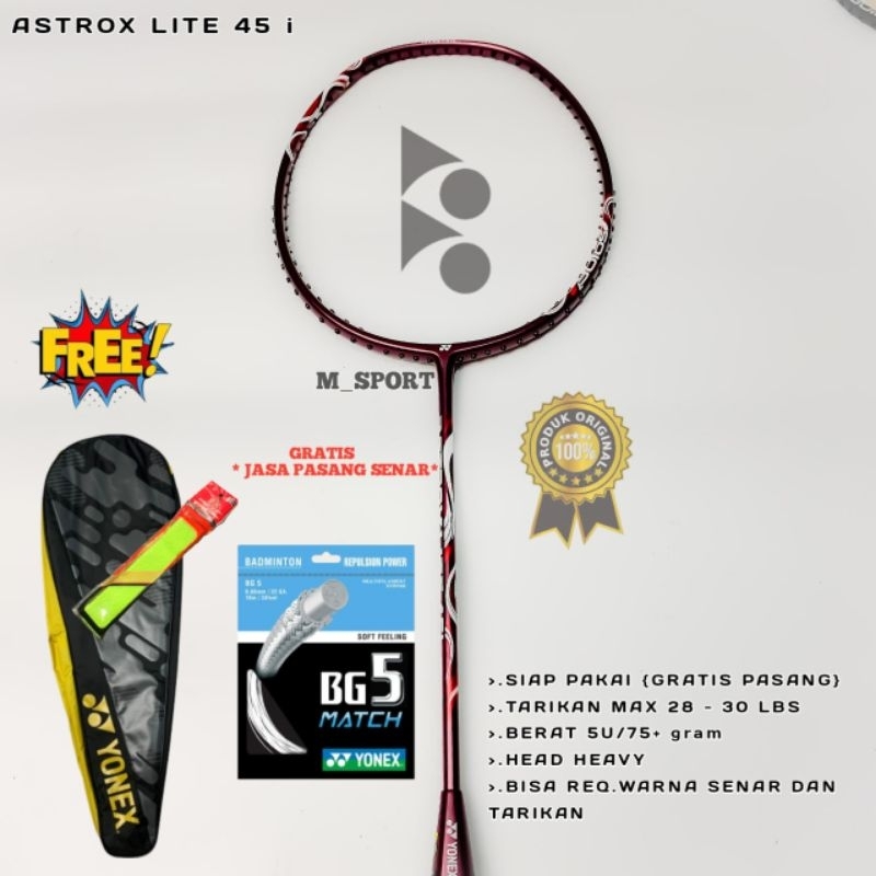 YONEX ASTROX LITE 21i/27i/45i/43i/37i Badminton Racket Original | Shopee Philippines