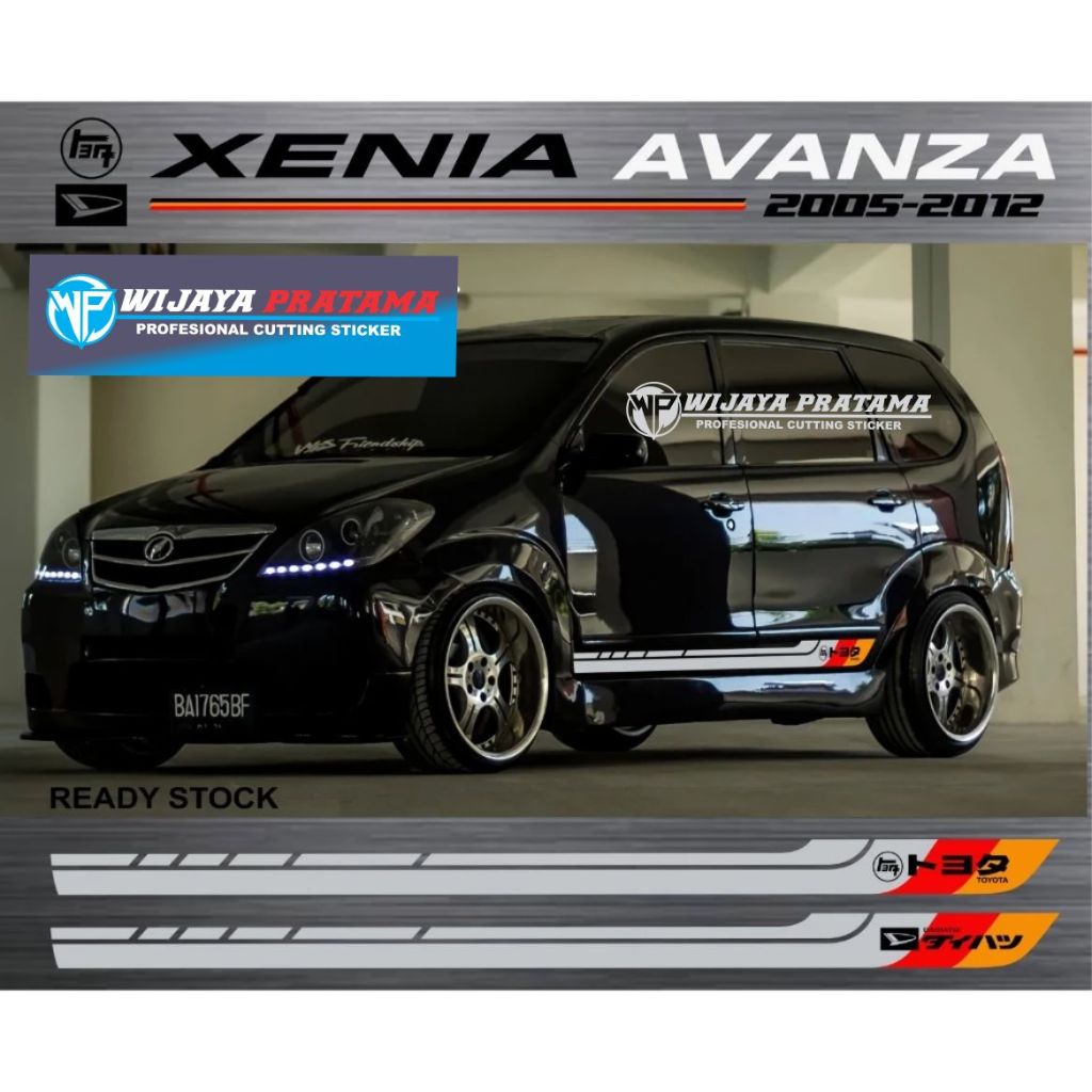 XENIA AVANZA CAR STICKER TOYOTA AVANZA SIDE BODY LIST STICKER | Shopee ...