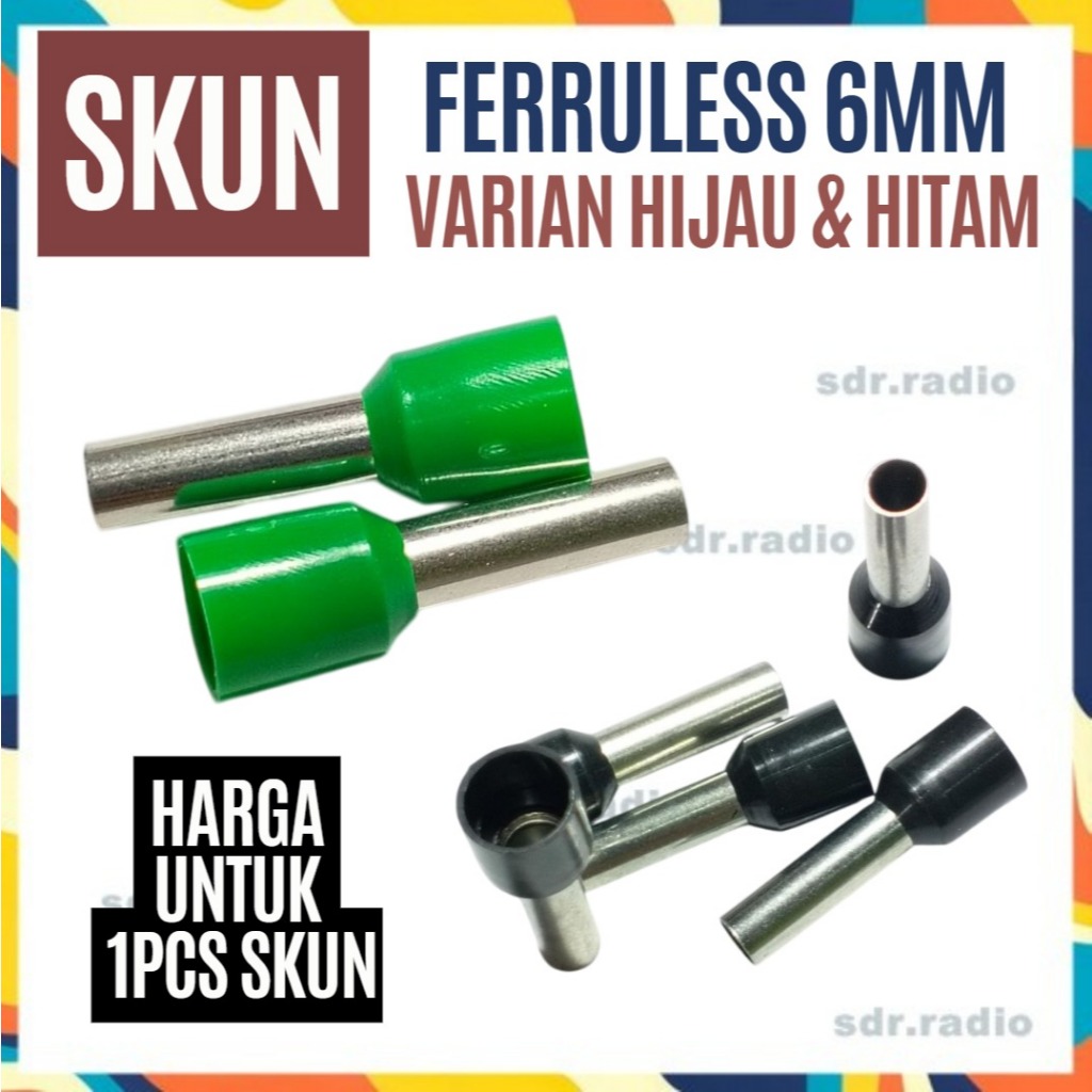 Skun Ferrules 6 mm Feruless skun length 6mm Ferruless series E6012 1 ...