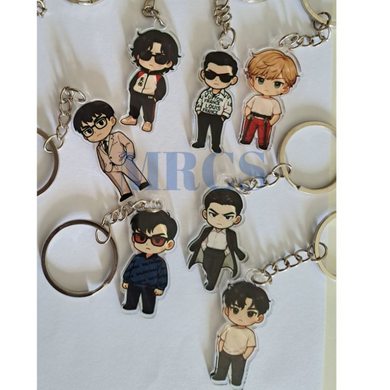 GANTUNGAN Lookism Chibi keychain acrylic 2side / manhwa Lookism Merch ...