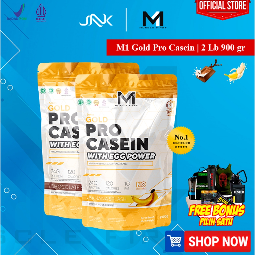 M1 Gold Pro Casein 2lb 900gr | Musclefirst Slow Released Protein With ...