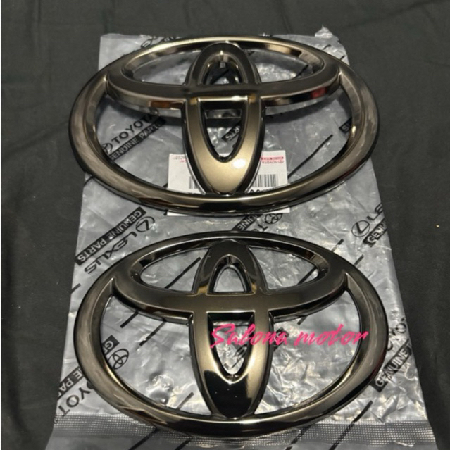 Toyota front and rear logo emblems for innova reborn original black ...