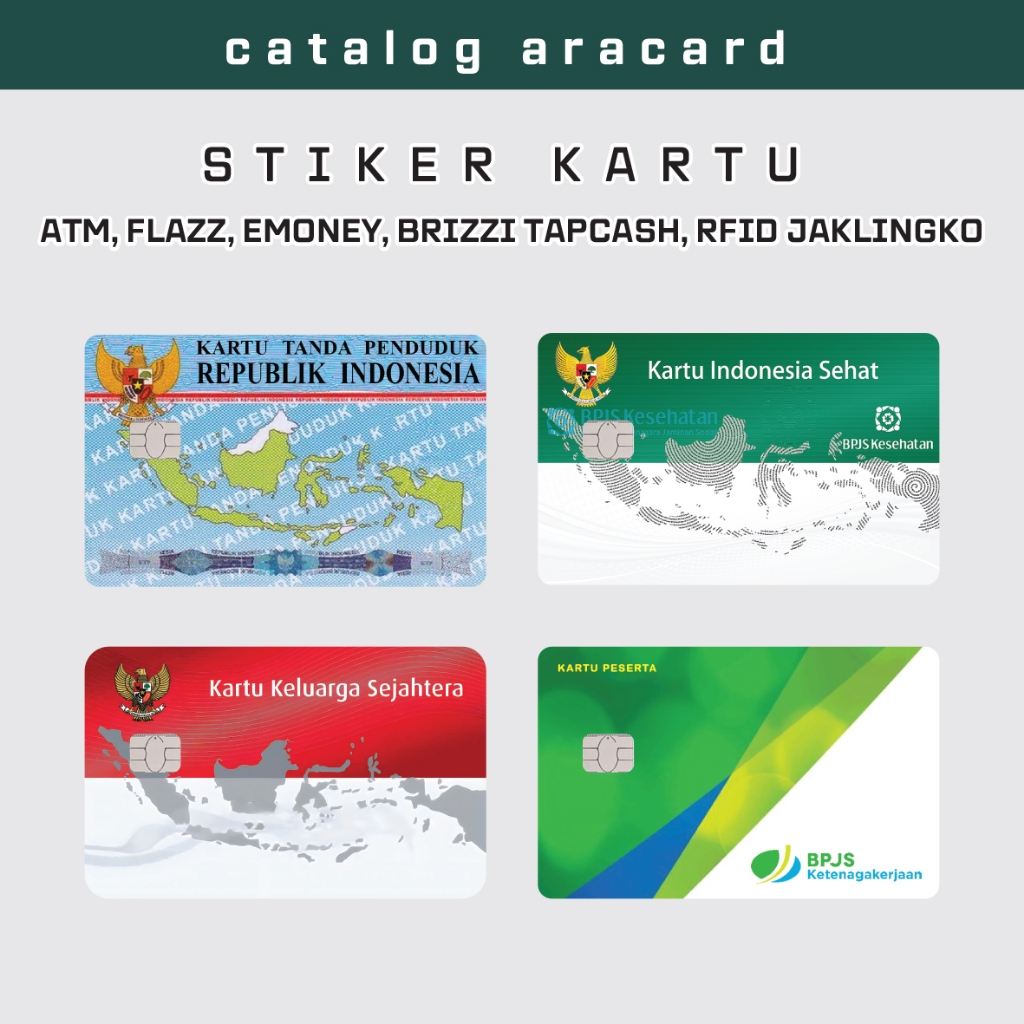 Garskin Skin Card Atm Card Sticker - PRINT KIS Card, NPWP, HUSBAND WIFE ...