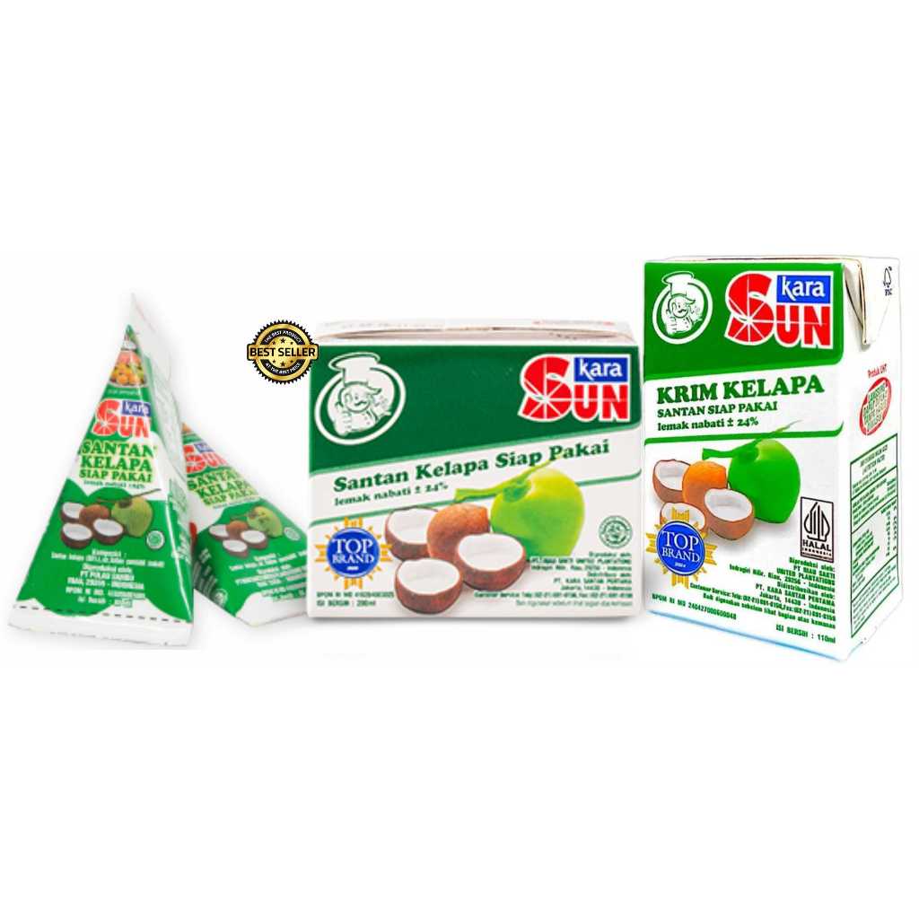 Sun Kara Ready-to-Use Coconut Milk 65 ml Triangle Packaging / sun kara ...