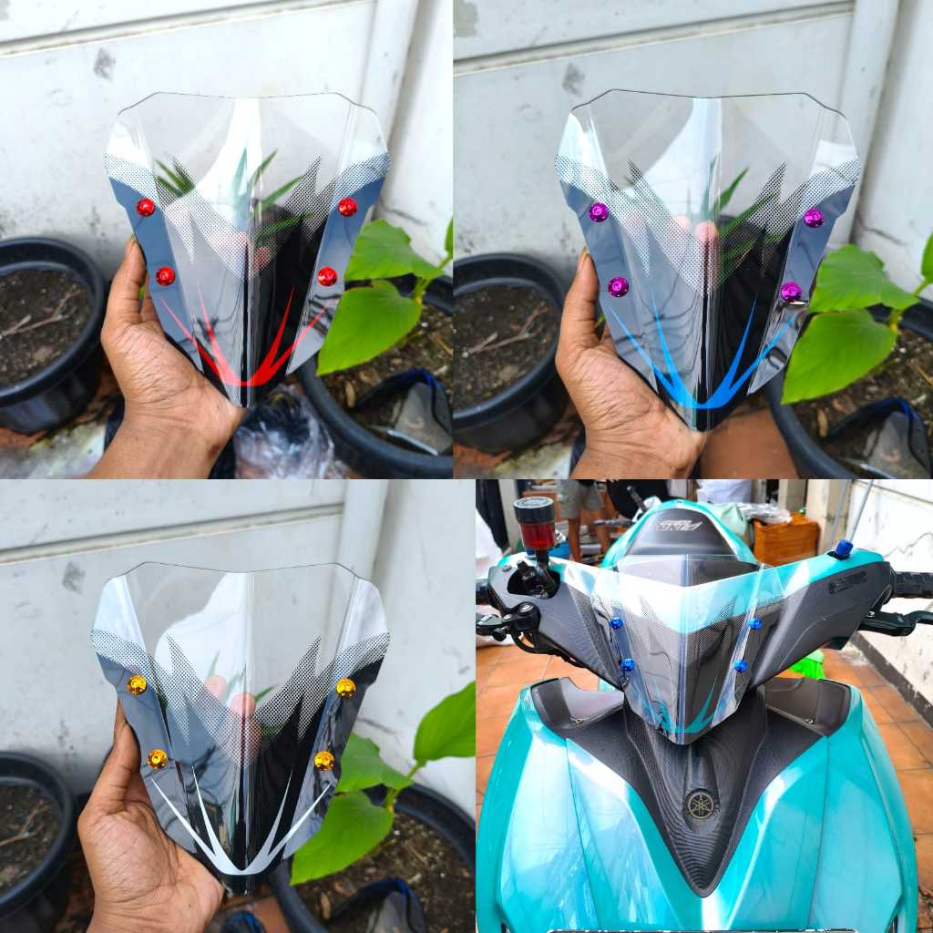 AEROX OLD AEROX VISOR PACKAGE NEW PLUS AEROX VISOR BOLT OLD/NEW/ALPHA ...