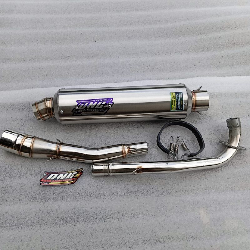 MOTORCYCLE EXHAUST DNC EMBLEM BLU TYPE JENONG PNP VEGA JUPITER SUPRA ...