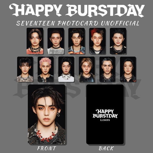 REPLIKA [kstuffind] PHOTOCARD SEVENTEEN BURSTDAY UNOFFICIAL WATERPROOF REPLICA PC UNOFF SVT ...
