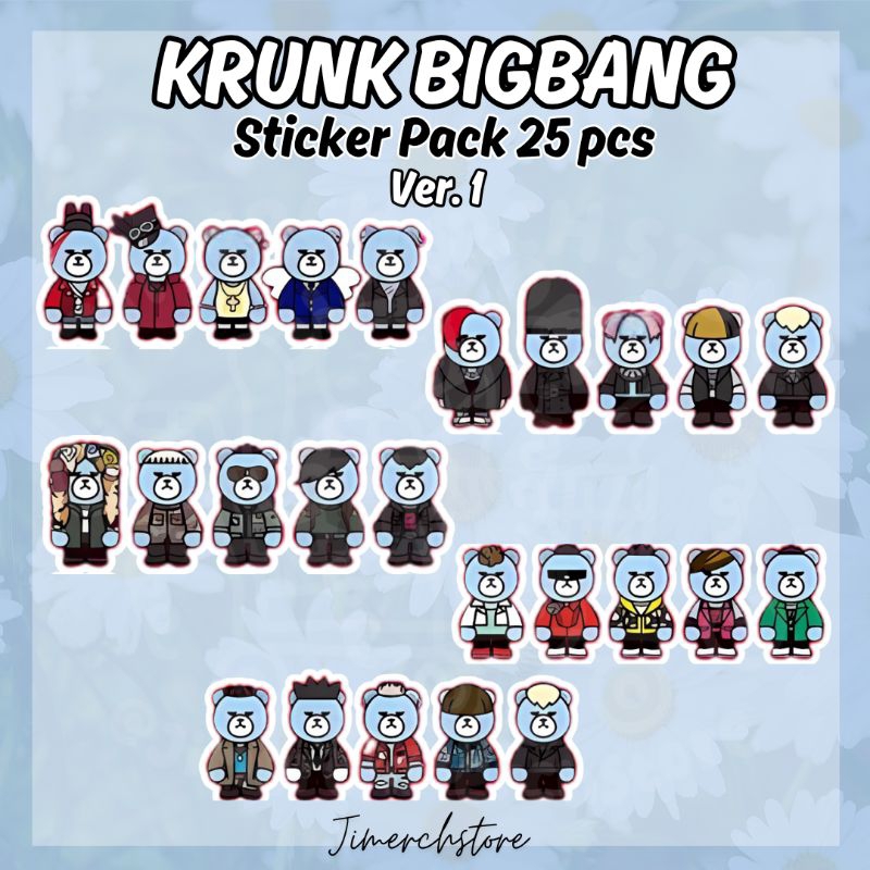 BIGBANG Characters KRANK STICKER contains 25 STICKER Pack | Shopee ...