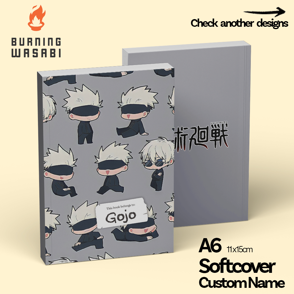 Pocket Book Pocket Notebook Satoru Gojo Jujutsu Kaisen Softcover Custom ...