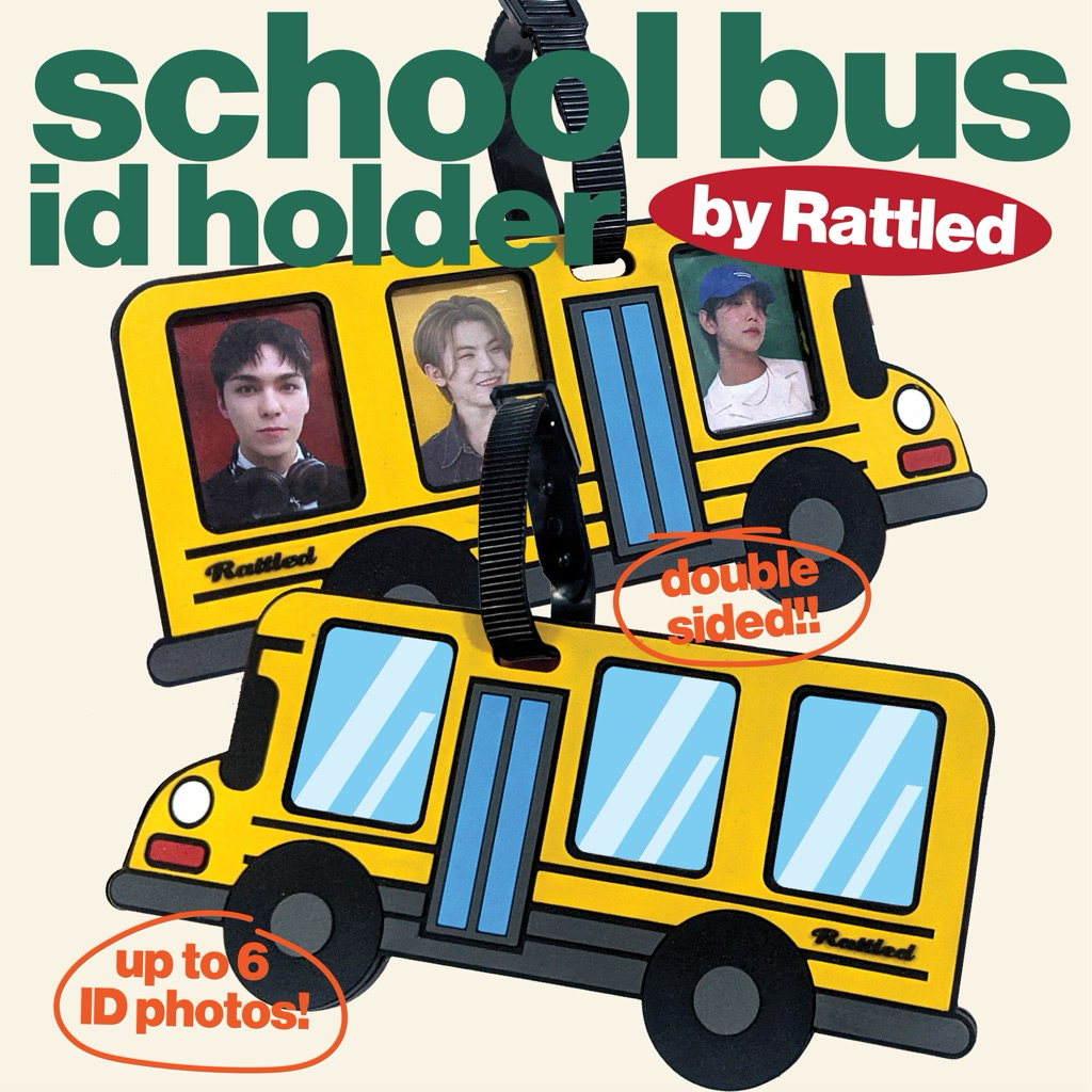 School Bus ID Holder by Rattled Studio | Id photo id holder | Shopee ...