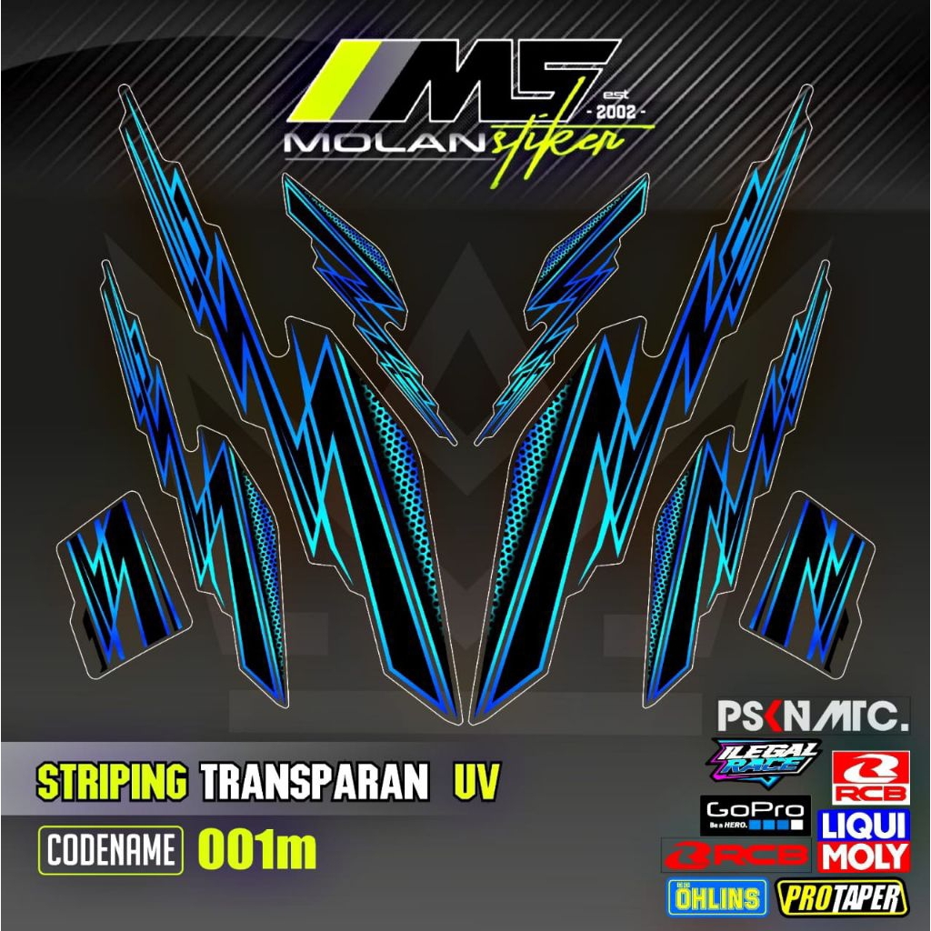 Decal Sticker Striping Transparent Variations Uv Honda Scoopy New ...