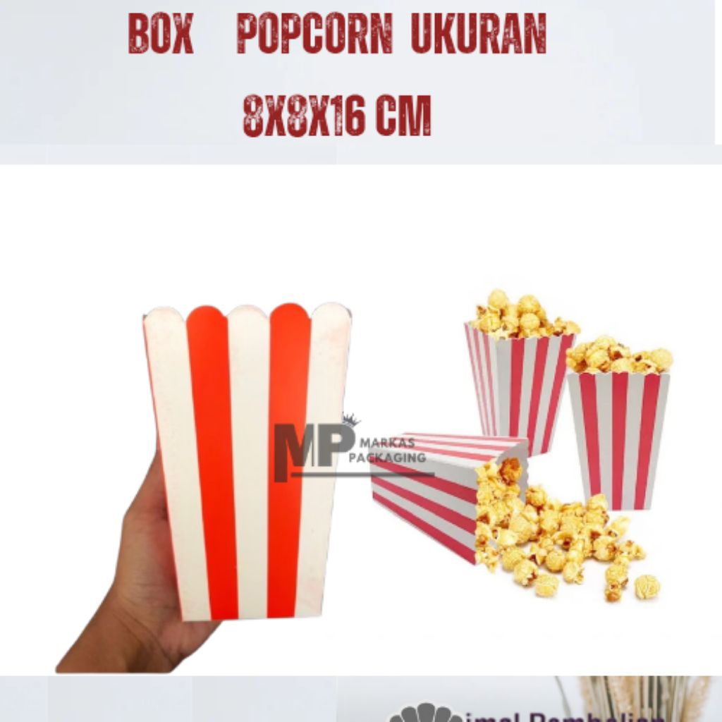 Popcorn Box measuring 8x8x16 cm/popcorn Box | Shopee Philippines