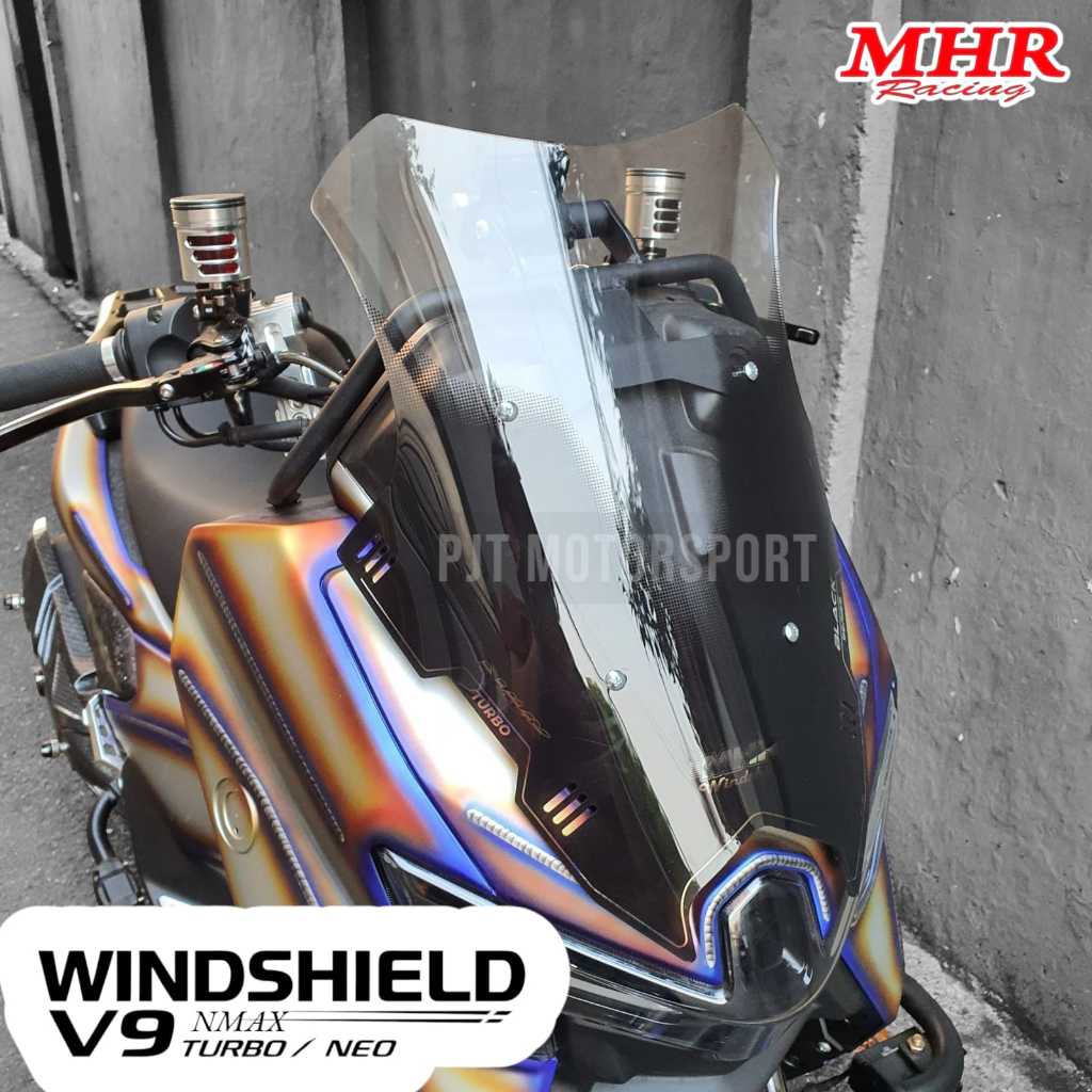 MHR Racing Visor Windshield V9 Twotone Black Series Nmax Turbo / Nmax ...