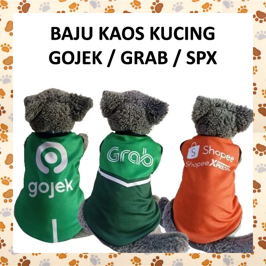 D77CE4 Cat Clothes T-Shirt GOJEK GRAB SHOPEE SPX Cute Color Beautiful ...