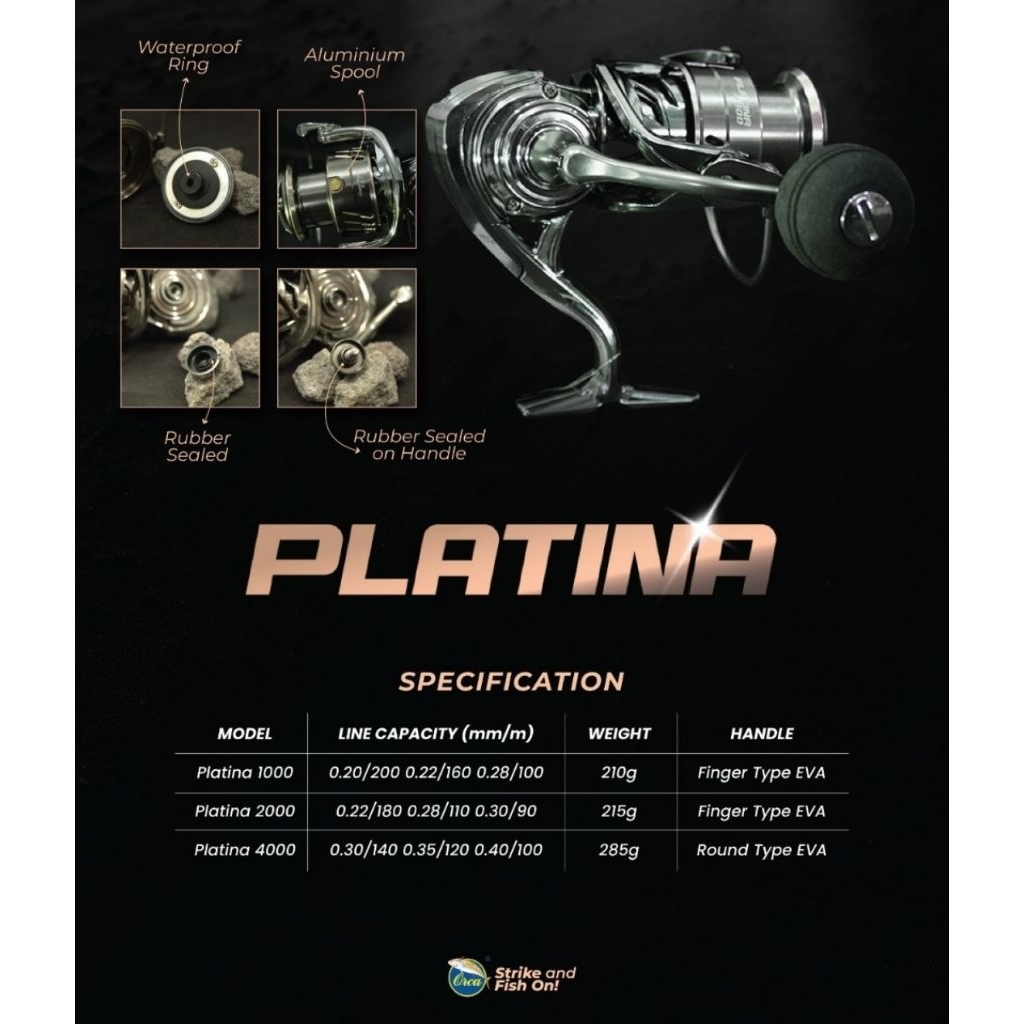 Platinum orca spinning rail (saltwater) | Shopee Philippines