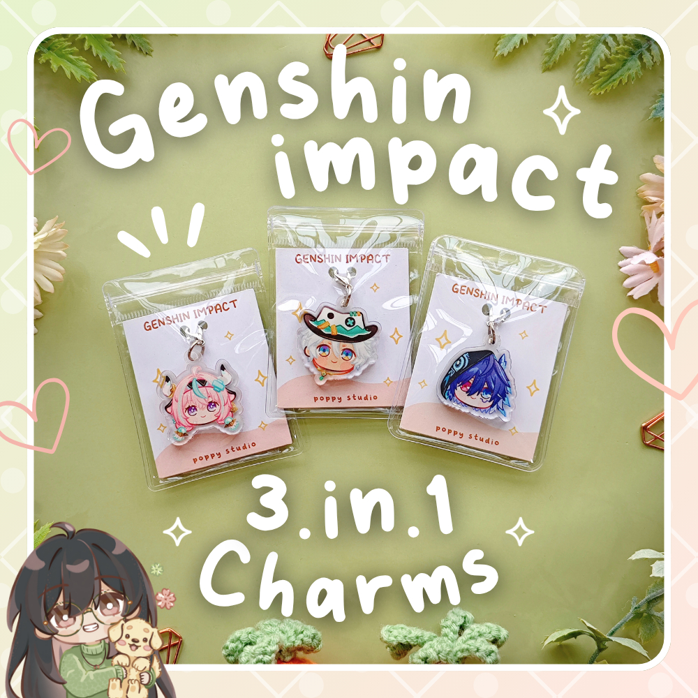 GANTUNGAN Genshin Impact [Natlan] | 3-in-1 Charm | HP Bag Keychain ...
