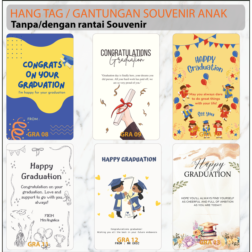 GANTUNGAN (FREE CUSTOM) Graduation Hangtag / Graduation Hang tag ...