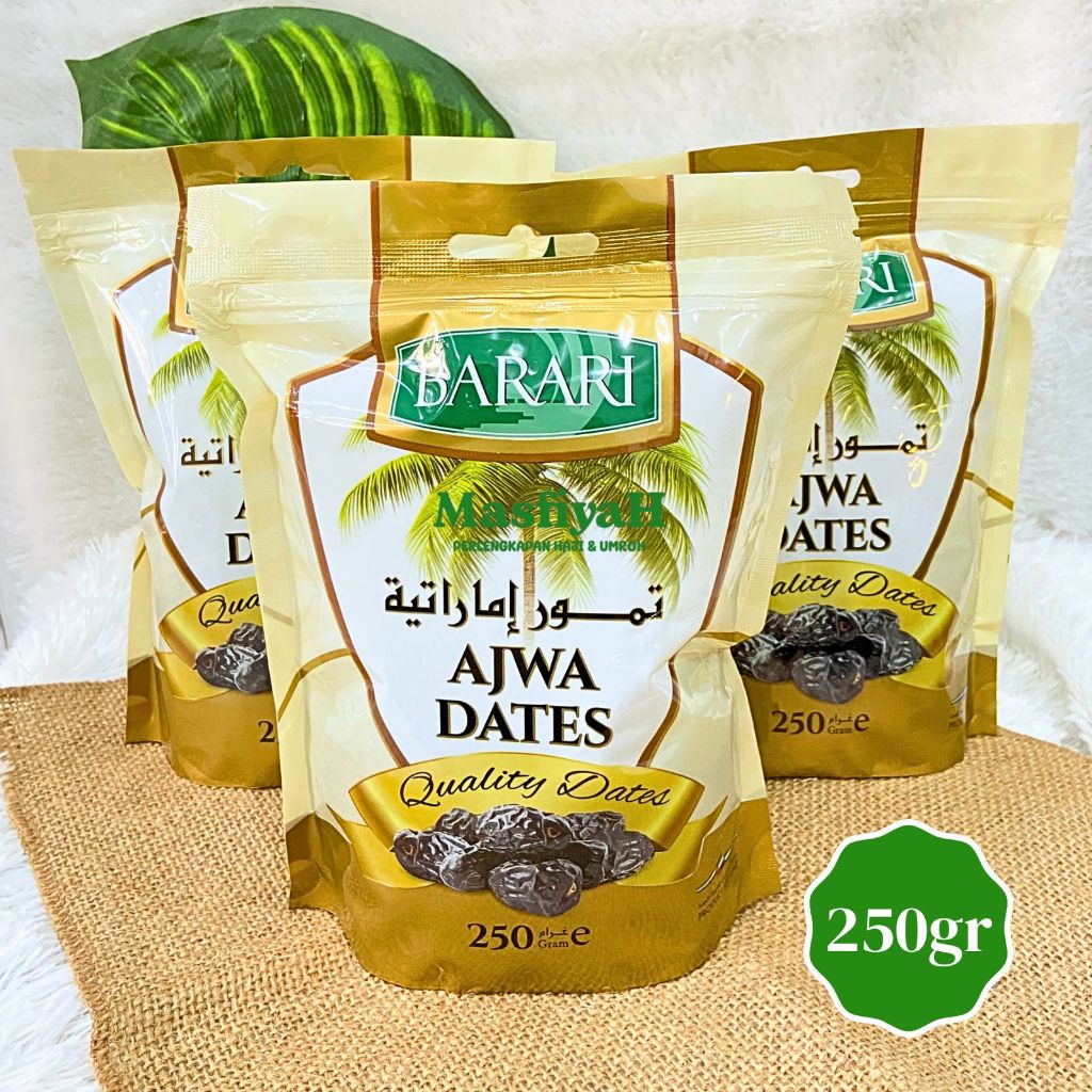 NABI Ajwa Barari Dates Pouch 250gr Prophet Dates Madinah Dates Premium ...