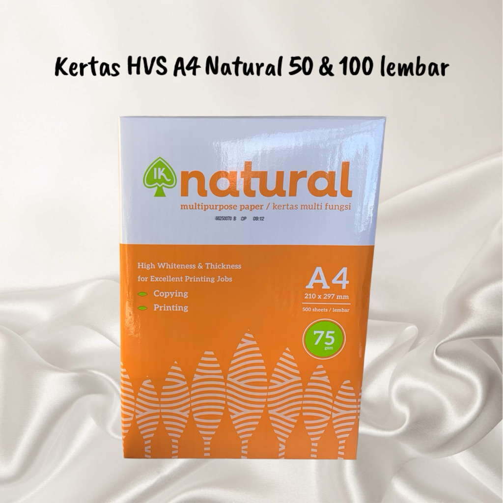 HVS A4 Natural paper 50 & 100 sheets | Shopee Philippines