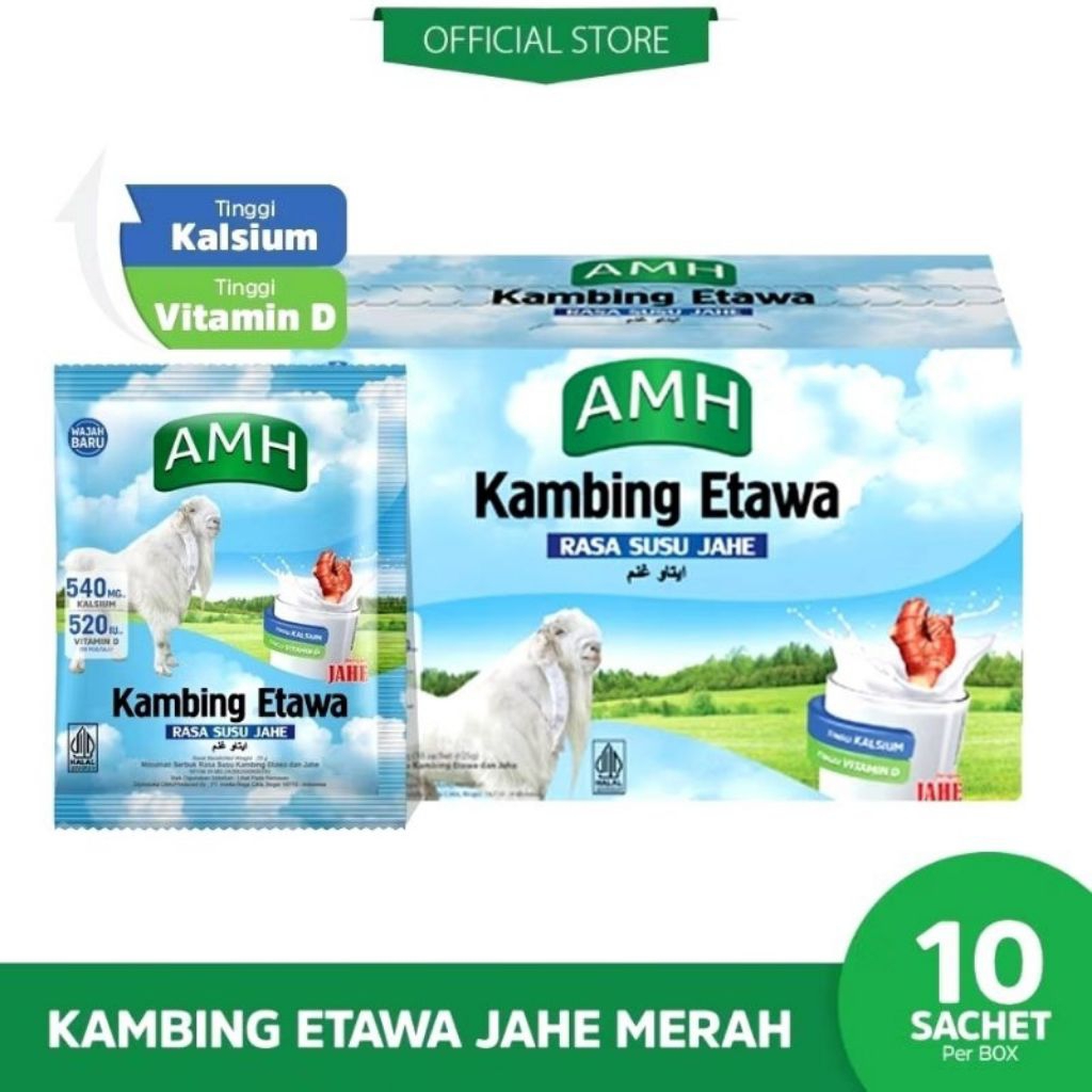 Etawa AMH Goat Milk Ginger Variant 1Box (10 sachets) | Shopee Philippines
