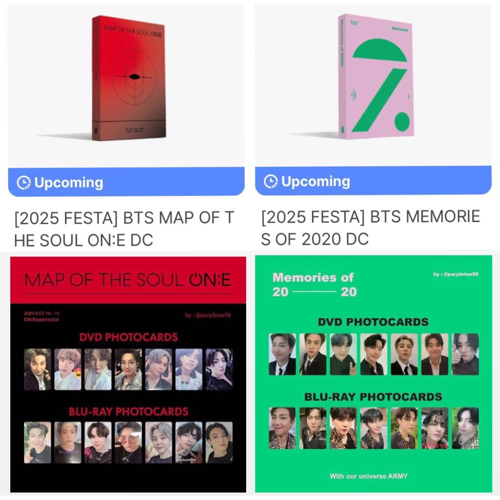 [ Pre Order ] Official BTS MEMORY 2020 | BTS MAP OF THE SOUL ON:E ...