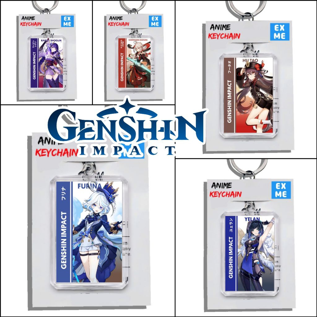 GANTUNGAN Genshin Impact Keychain - Genshin Impact Keychain - Anime ...