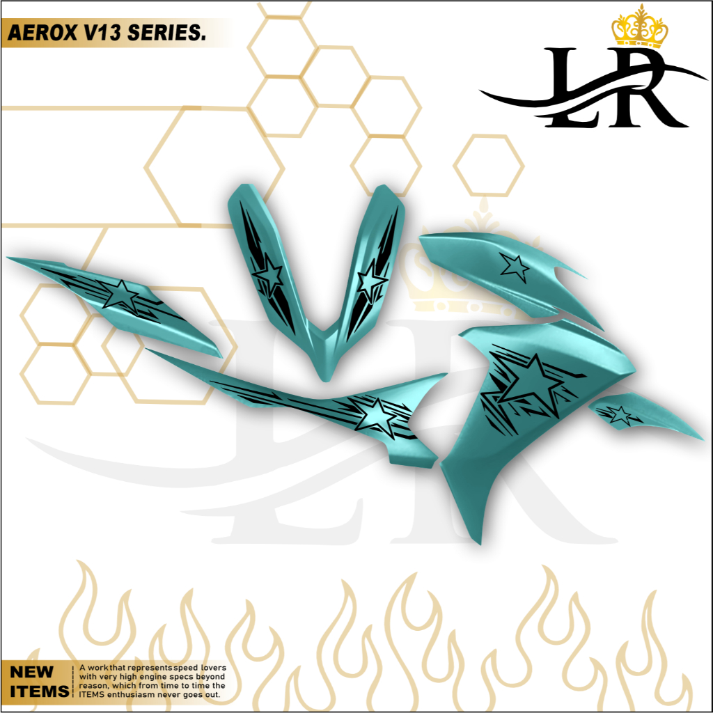 CUTTING STRIPING AEROX TURBO STRIPING STICKER AEROX ALPHA BINTANG ...