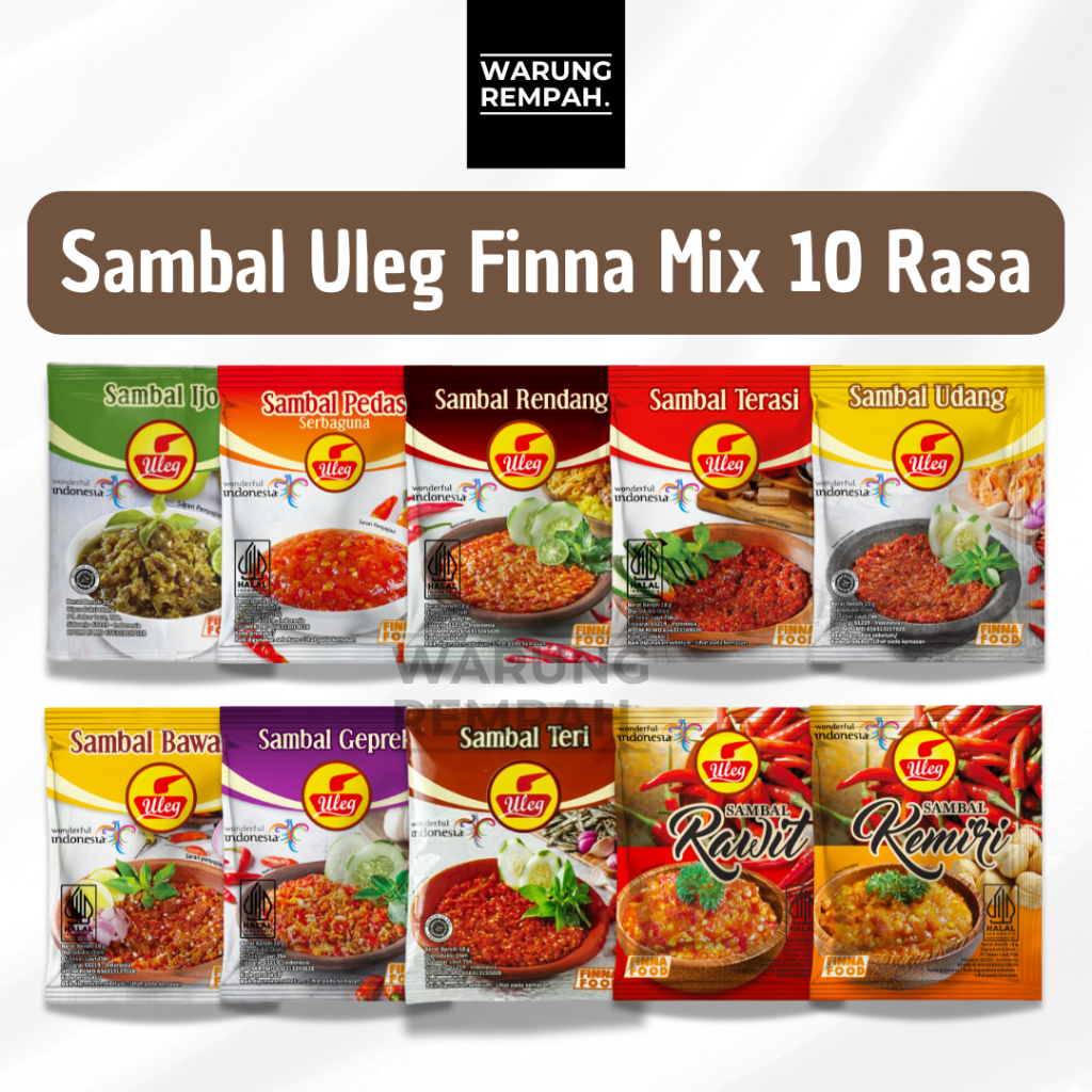 Mix Package Mix Sambal Uleg Finna Complete 10 and 12 Variants 1 pcs ...