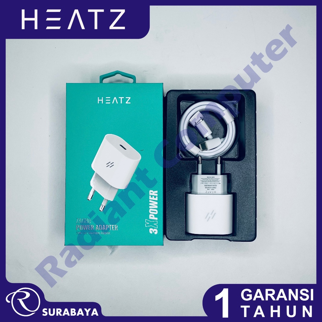 Heatz ZA68e Charger 20W fast charging with C to C cable | Shopee ...