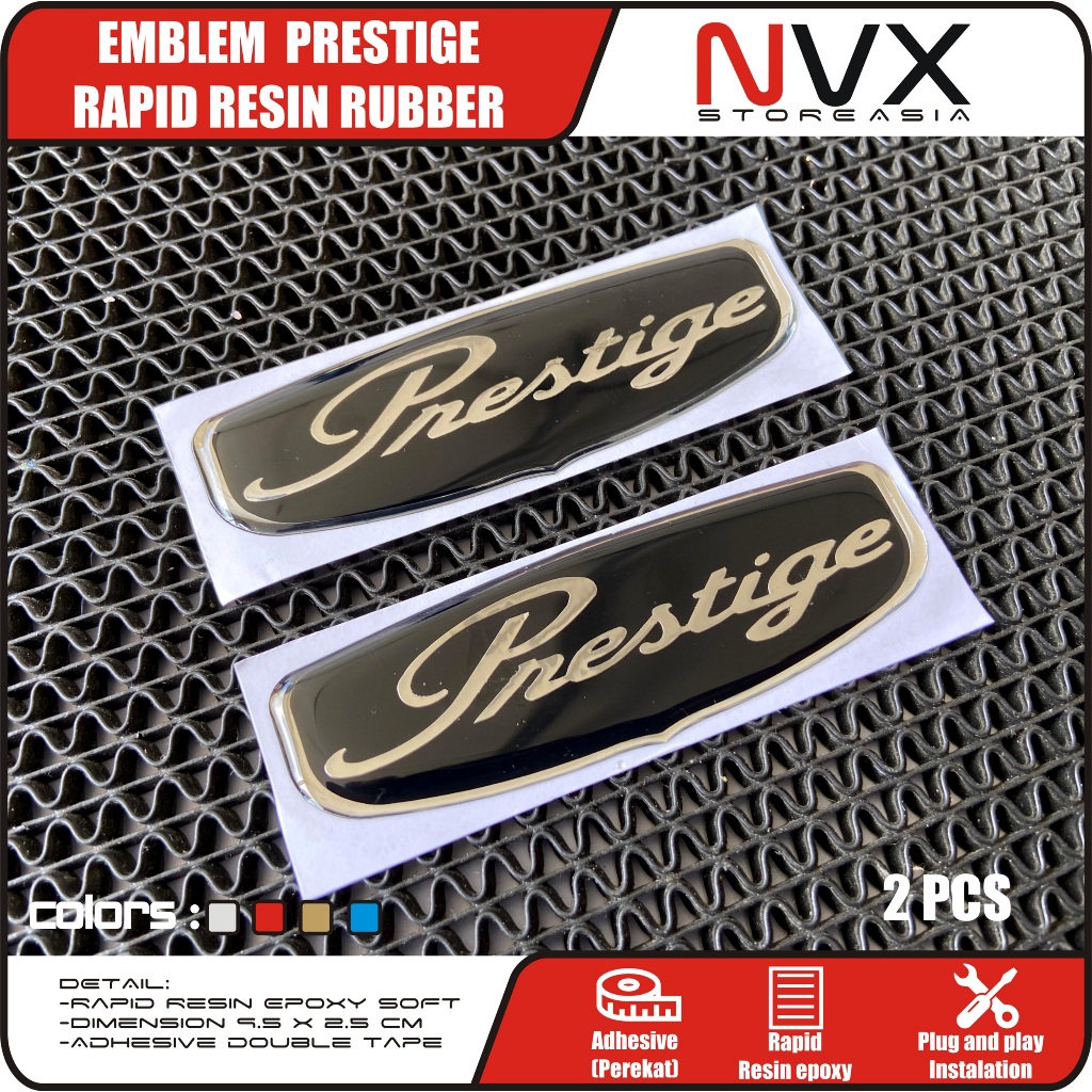 PRESTIGE EMBLEM STICKER 3D EMBOSSED FLEXIBLE RUBBER RESIN HONDA VARIO ...