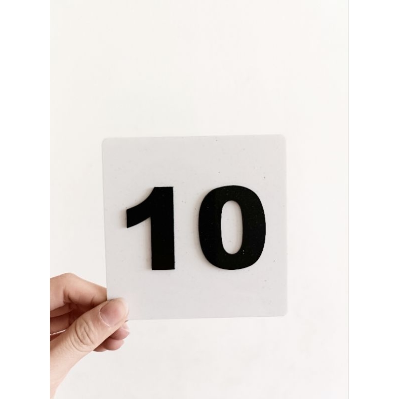 Acrylic House Number Room Number/ Shelf Number Embossed Letters 10x10 ...