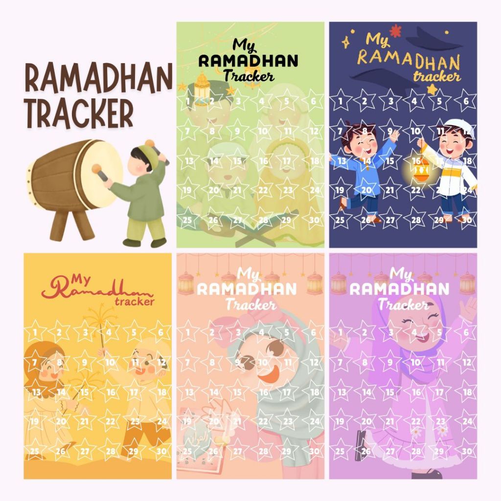 Ramadhan tracker plus STICKER, prayer tracker, Koran, fasting... prayer ...
