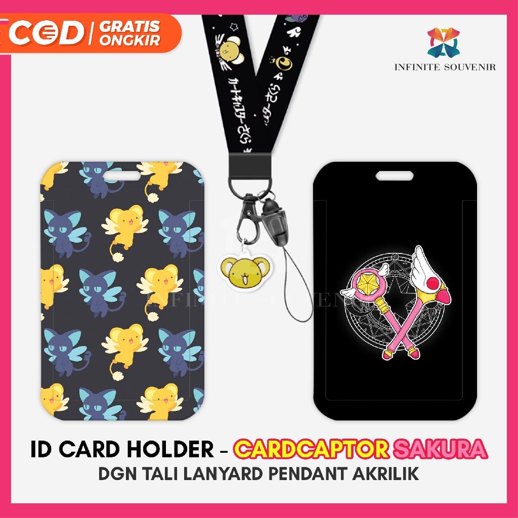 [N003] CARDCAPTOR SAKURA / Name Tag ID Card Holder Cerberus Motif ...