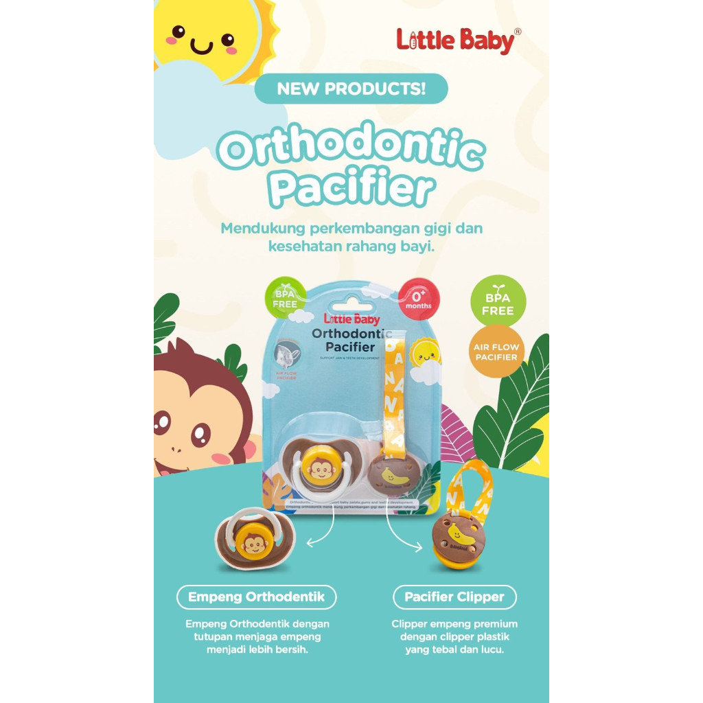 Little Baby Premium Orthodontic Pacifier With Strap 0-8 Months | Shopee ...