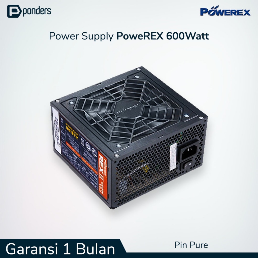 600 Watt PSU 600 Watt PowerSupply/, PoweREX Pin Brand PURE | Shopee ...