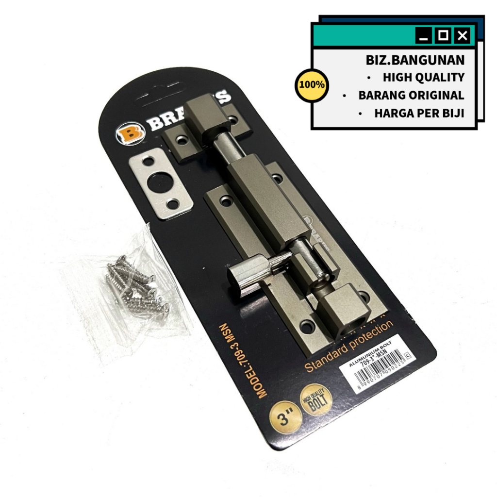 Jumbo BRABUS ALUMINUM GRENDEL 3" INCH - THICK WINDOW DOOR LOCK SELECT ...