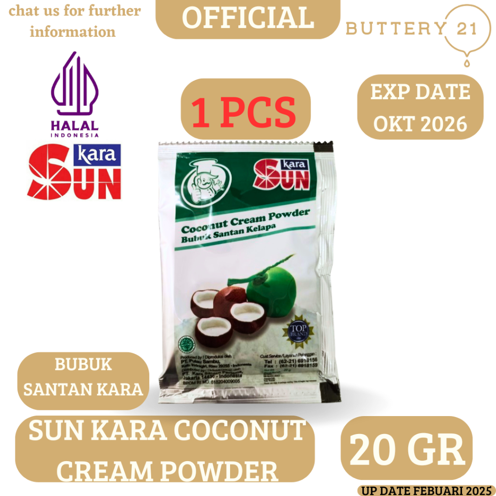 San KARA POWDER 20 GR/SUNKARA/COCONUT CREAM POWDER/COCONUT COCONUT MILK ...