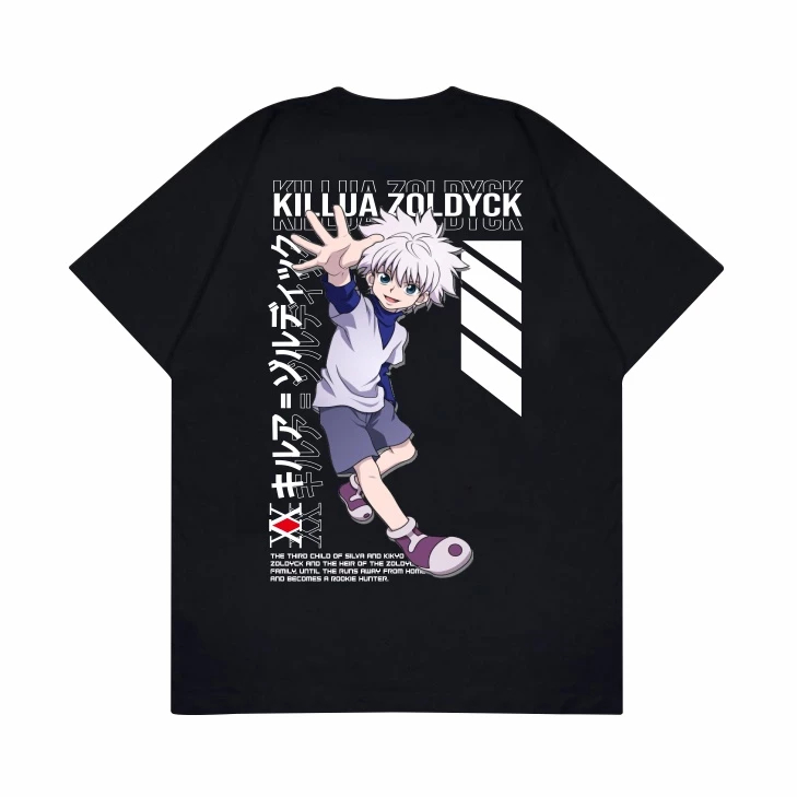 Killua Zoldyck Anime Hunter X Hunter unisex distro t-shirt | Men's ...