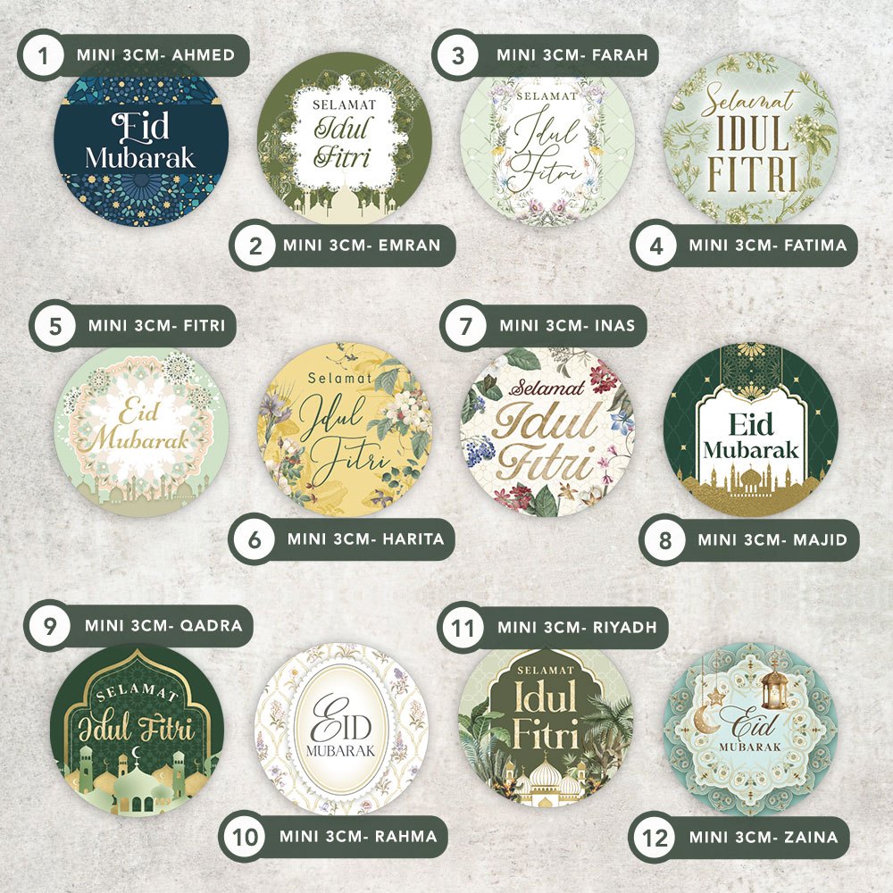Mini Sticker Seal EID UL FITRI / Box Seal Sticker / Cute Sticker ...