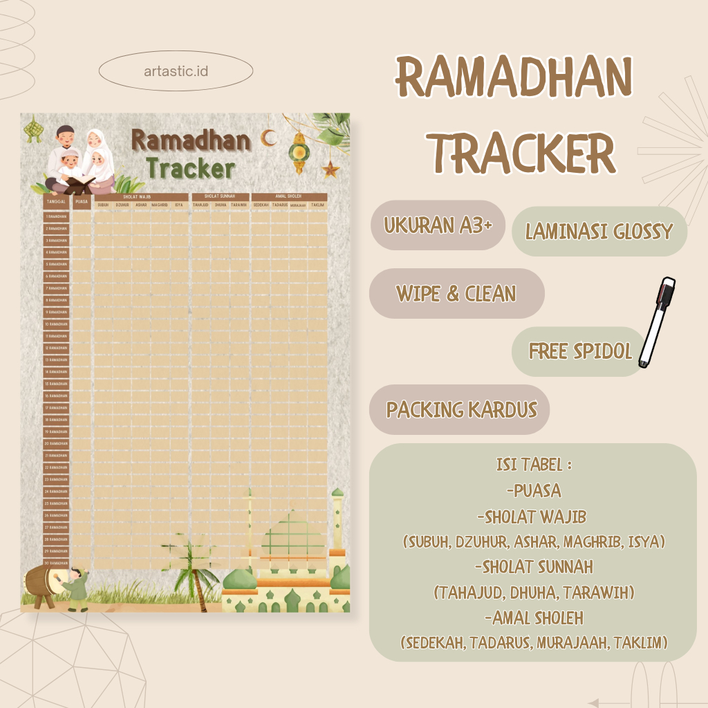 Ramadhan Tracker | Ramadan Tracker | Ramadhan Planner | Monthly Planner ...