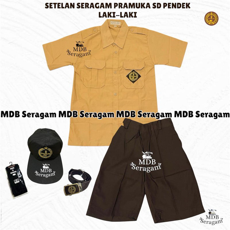 Elementary School Scout Uniform Set SHORT SHIRT SHORT PANTS For Boys ...