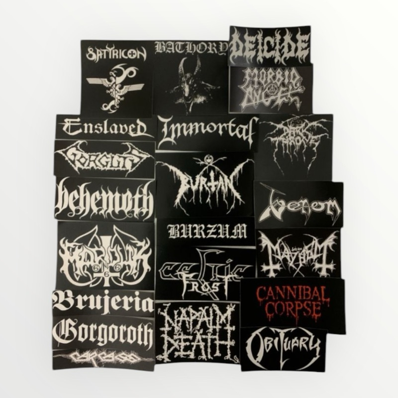Sticker Pack Band Black / Death Metal (21 stickers) | Shopee Philippines
