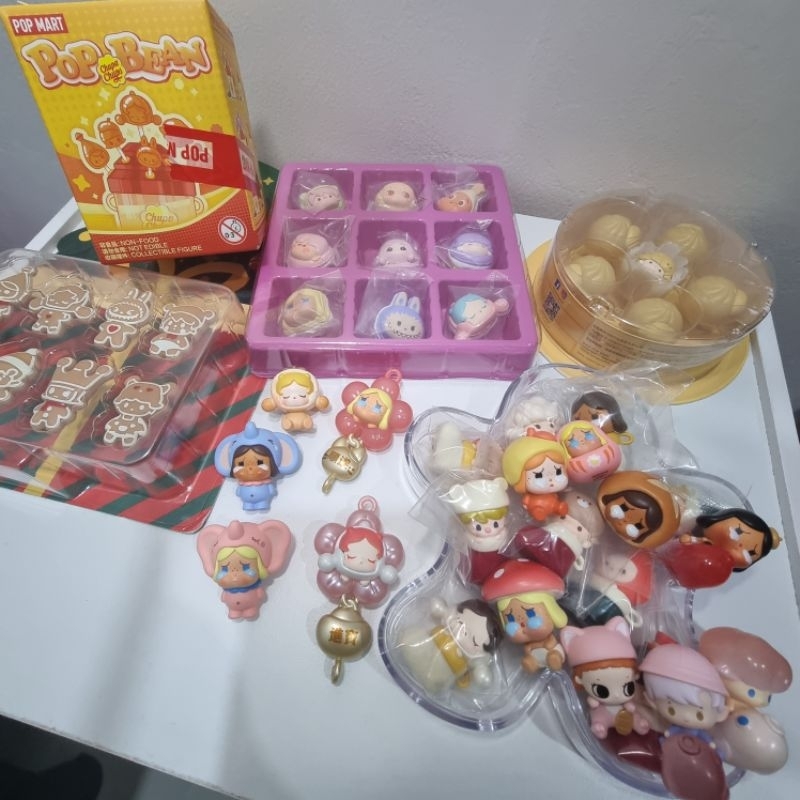 Pop MART Popbean Hug Me Sitting Macaron Koi Mushroom CNY Lucky Cat ...