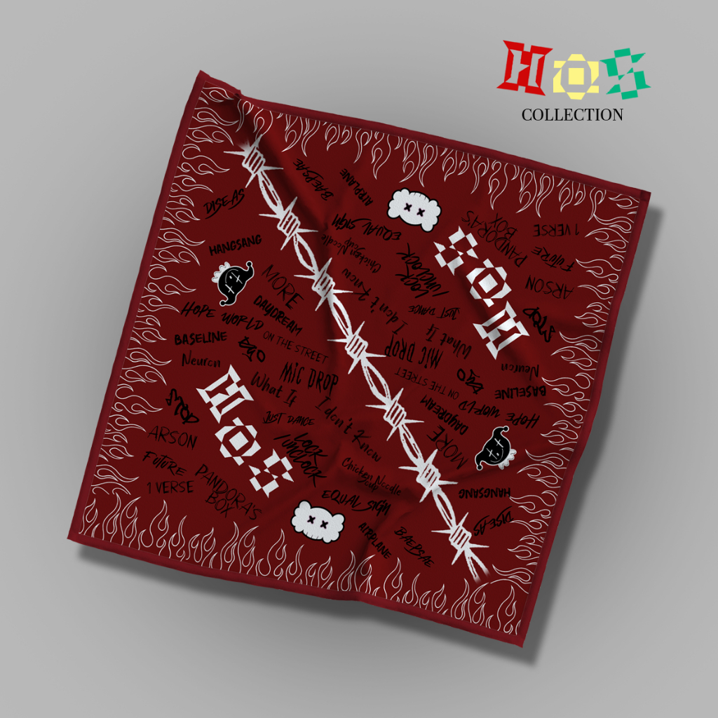 Seokjin Jin Jhope BTS slayer Bandana Scarf Concert Outfit | Shopee ...