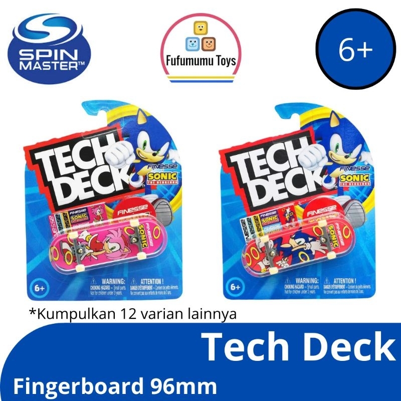 Tech Deck 96mm Fingerboards New 2025 Babatac Sonic Paris 2024 Hedgehog ...