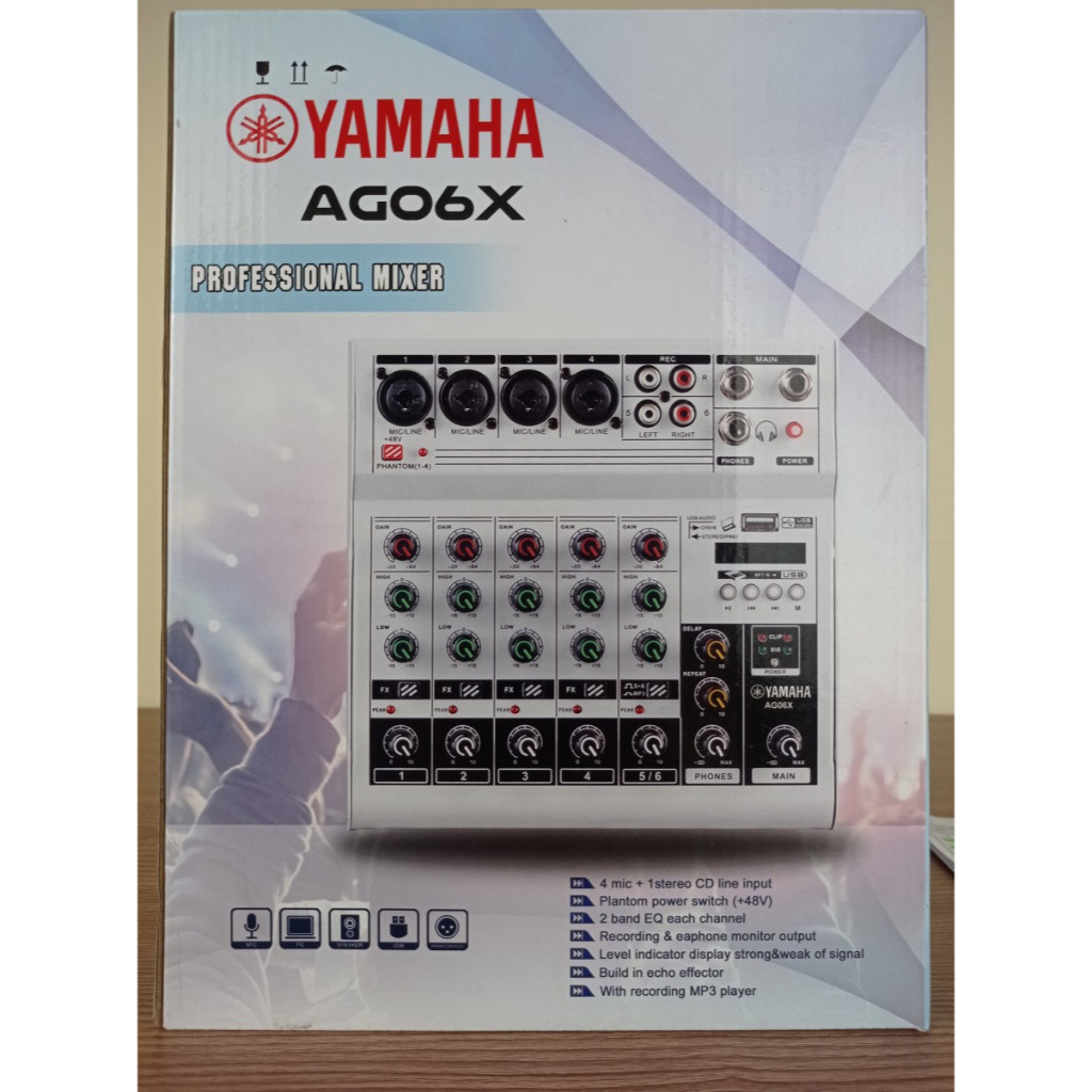 YAMAHA AG06X MIXER 6 CHANNEL AG 06X / AG06 X BLUETOOTH MP3 | Shopee ...