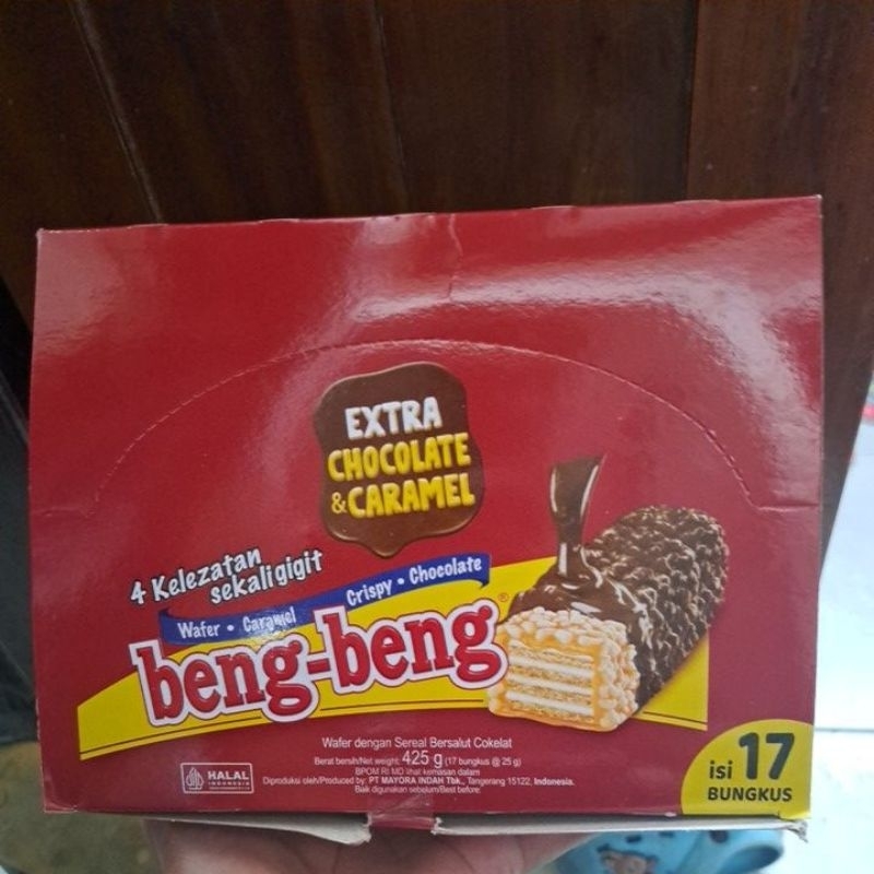 Caramel chocolate bengbeng (beng beng) box contains 17 pcs | Shopee ...