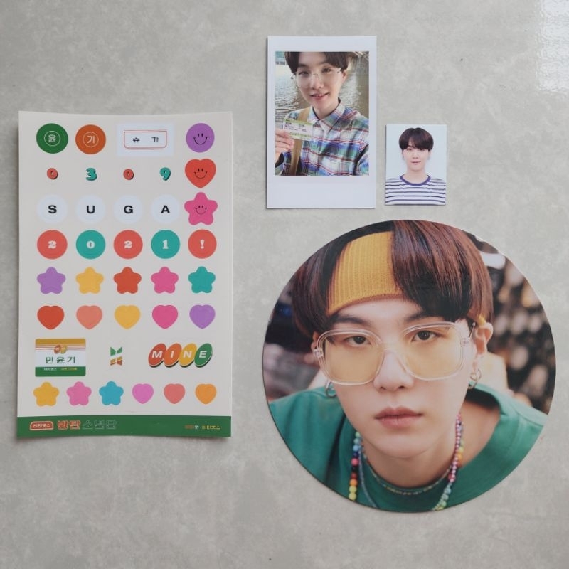 Official Season Greetings BTS 2021 Suga Set Sticker + Mini Poster + ID ...