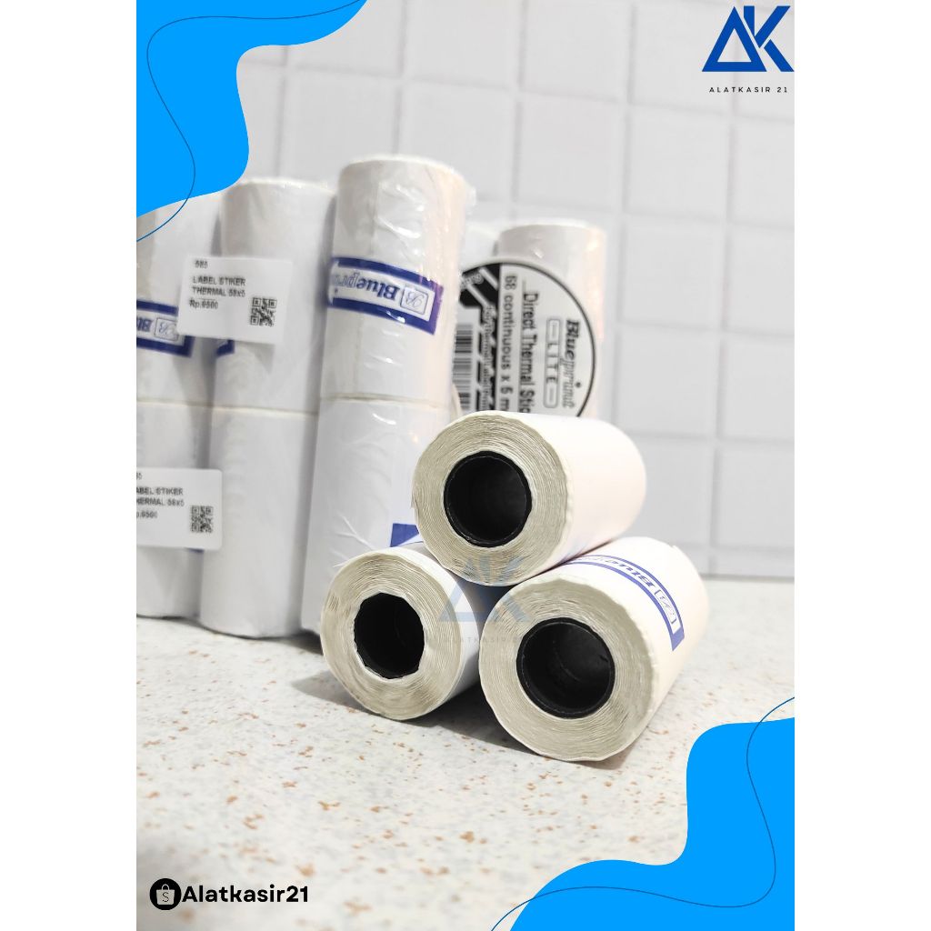 Blueprint Thermal Sticker Label 8mm x 5 Meters Continuous - 1 Roll ...