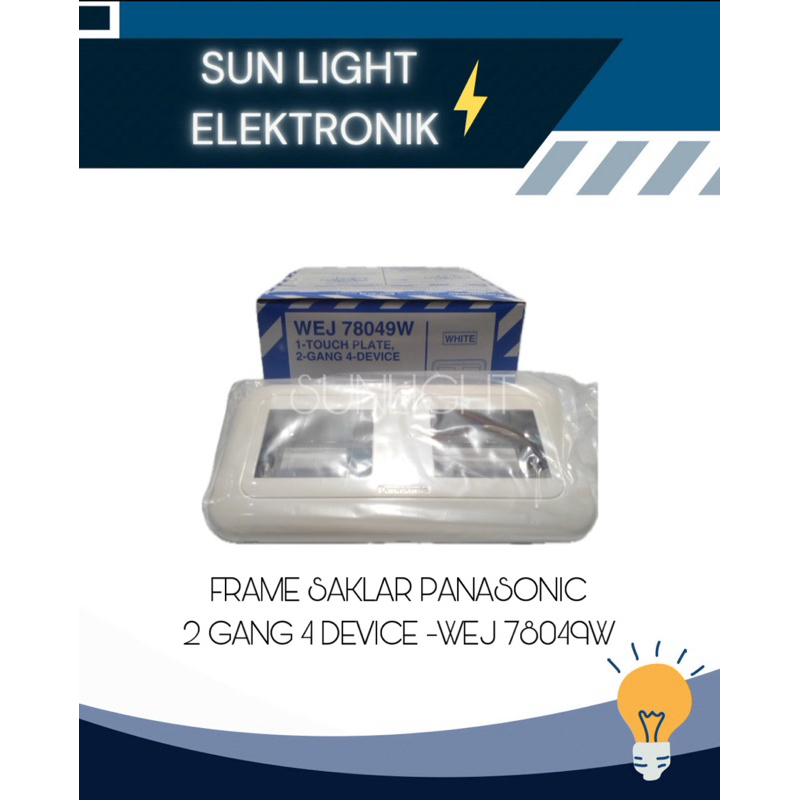 PANASONIC 2 GANG 4 DEVICE SWITCH FRAME WEJ78049W | Shopee Philippines
